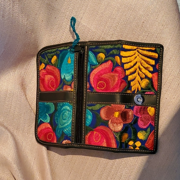 Vintage | Bags | Embroidered Wallet | Poshmark